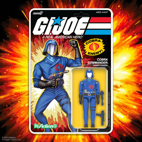 Super7 G.I. Joe Reaction Wave 01 Cobra Commander Cartoon Action Figure