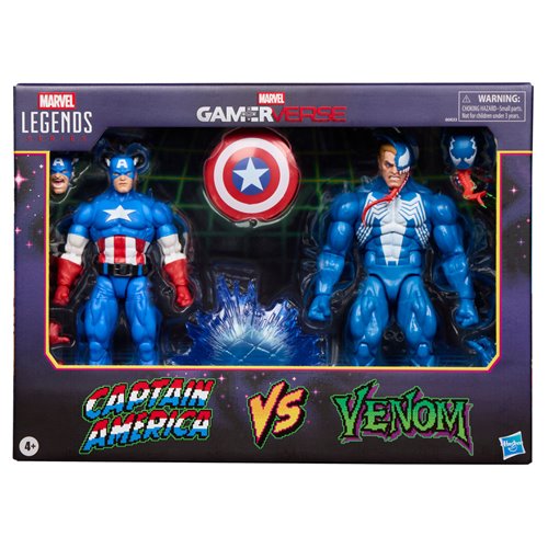 Marvel Legends Series Gamerverse Captain America vs. Venom 6-Inch Acti ...